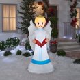 Gemmy Christmas Airblown Inflatable Angel, 6 ft Tall, Grey, LED Lights ...