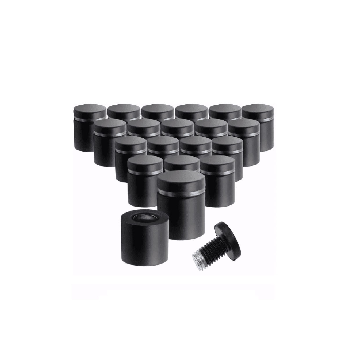 20 Pcs De Chapetones De 25 X 25 Mm Para Montaje De Herrajes negro ...