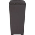 Keter Pacific 30-Gallon Resin Plastic Wicker Outdoor Waste Bin with ...