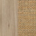 South Shore Balka TV Stand, Rustic Oak and Faux Rattan - Walmart.com