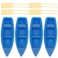Kudiqi Miniature Blue Rowboat Set for Nautical Home Decor and Fairy ...