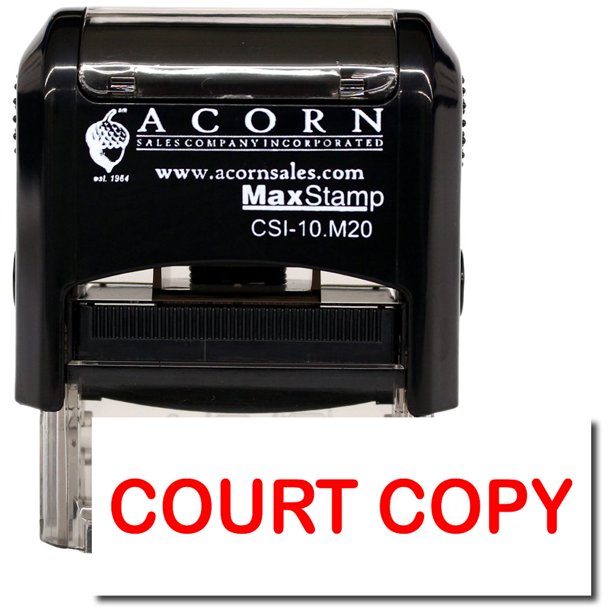 Self-Inking Court Copy Stamp with Burgundy Ink - Walmart.com - Walmart.com