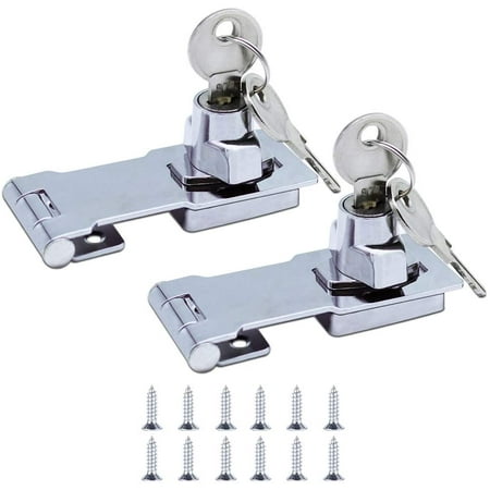 Tatum88 (2 pack) Metal Hasp Lock 80mm Door Bolt Latch Buckle with ...