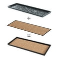 Black Metal Boot Tray with Tan & Khaki Coir Insert - Walmart.com