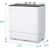 KUPPET Compact Twin Tub Mini Washing Machine 26lbs, Washer(18lbs ...