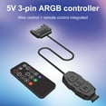 ARGB Controller with 14 Keys Remote Control 5V 3Pin to SATA Power ...