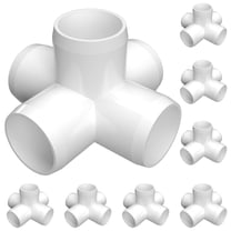 FORMUFIT PVC Fitting, 5-Way Cross Side Outlet, Furniture Grade, 3/4 ...
