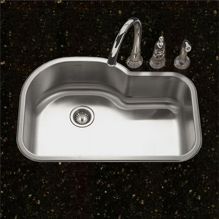 Wells Sinkware DTT3322-9-1 33 x 22 x 9 in. 18 Gauge Drop-in Single Bowl ...