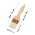 Natural Baking Oil Brush with Wooden Handle, Pigment Bristle Barbecue ...