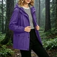 Brqkzdu Women's Waterproof Raincoat Lightweight Hooded Rain Jacket ...