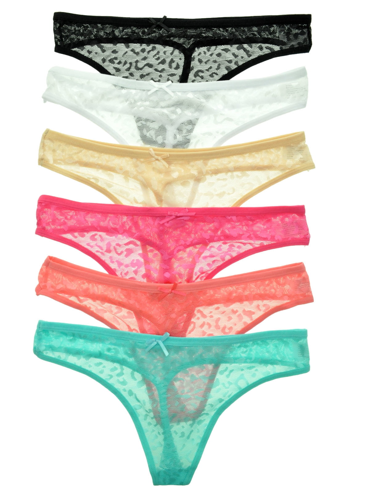 Angelina Leopard Mesh G-Strings (6 or 12 Pack) - Walmart.com