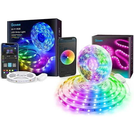 HTAIGUO 16.4ft WiFi LED Strip Lights Bundle with HTAIGUO 65.5ft WiFi ...