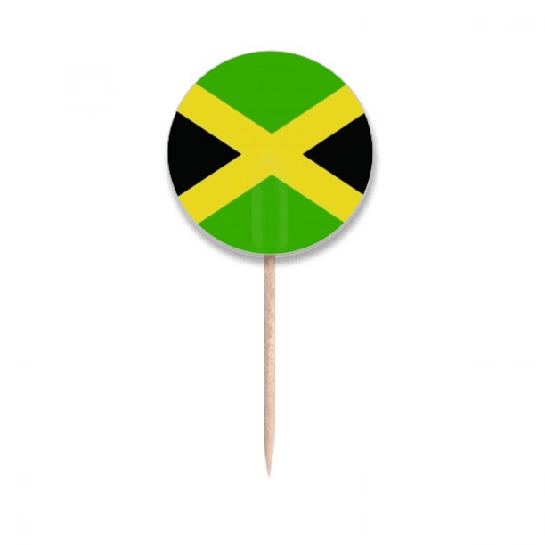 Jamaica National Flag North America Country Toothpick Flags Round ...