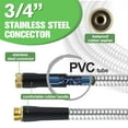 Flexible Stainless Steel Garden Hose, No-Kink & Rust Proof, Brass ...