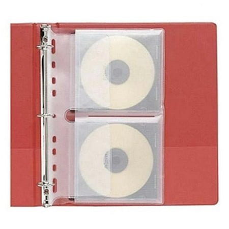 Fellowes Loose-Leaf Binder Sheets CD Case Slide Insert Vinyl Clear CD ...