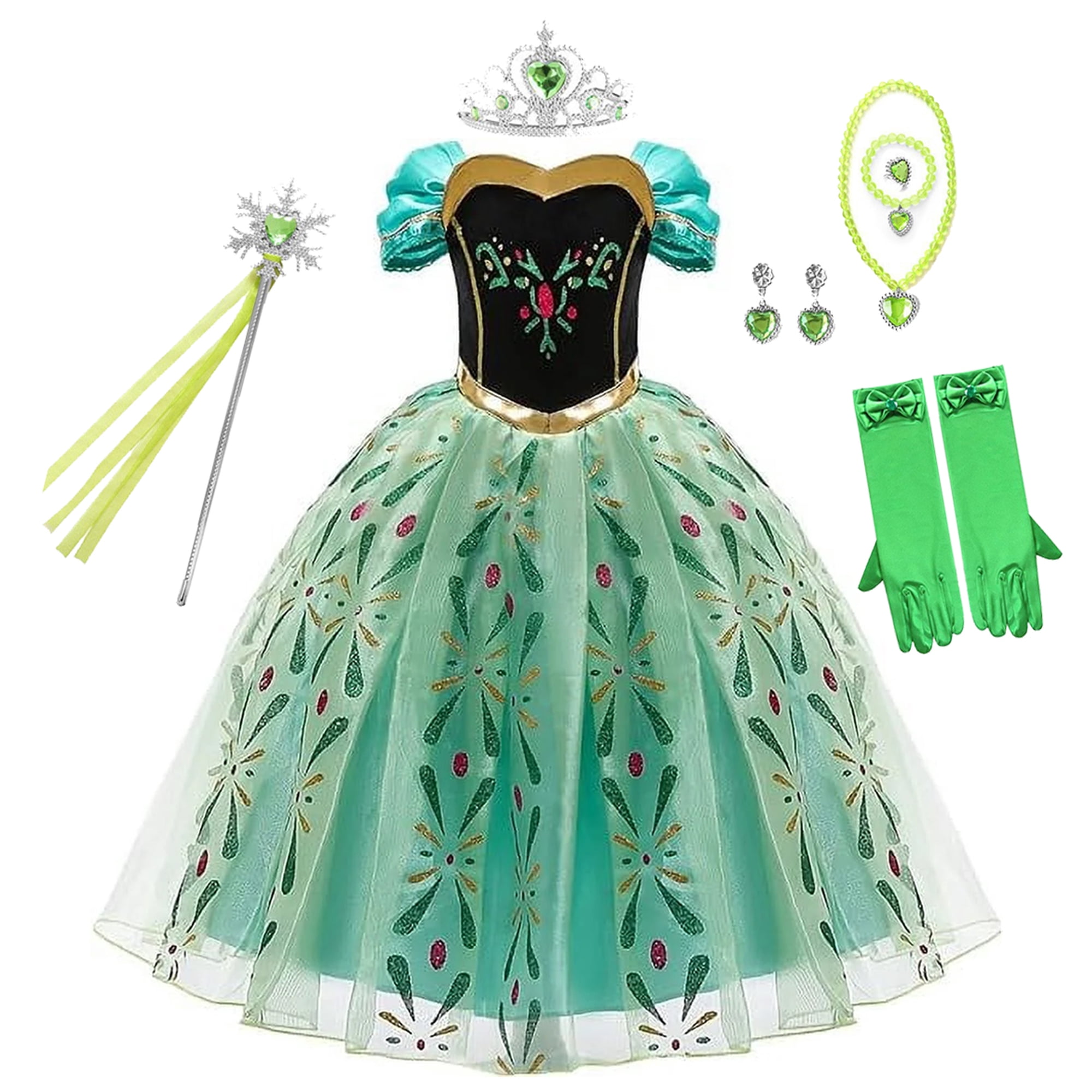 Click here for Aiparty Anna Frozen Princess Dress Snow Queen Cost... prices