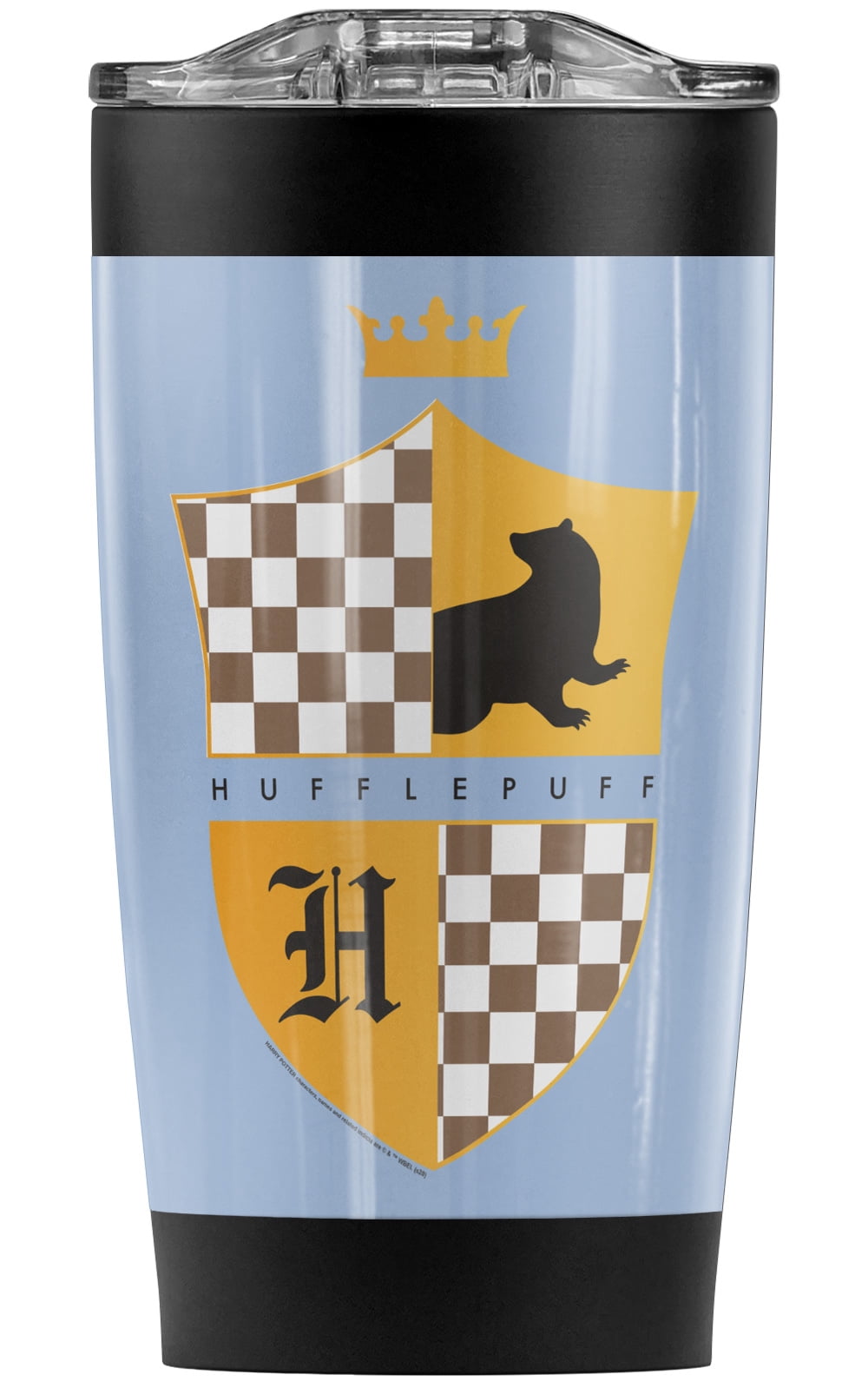 Harry Potter Hufflepuff Checkered Shield Crest Stainless Steel Tumbler ...