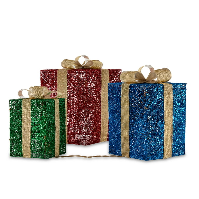 Red Glitter Gift Boxes