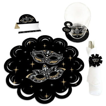 Big Dot of Happiness Masquerade - Mask Party Double-Sided 5 x 7 inches ...