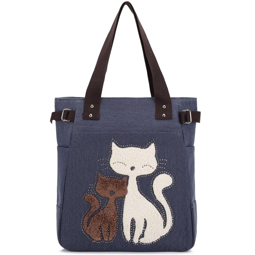 Click here for Kaukko Women Canvas Handbag Shoulder Bag Cat Big T... prices