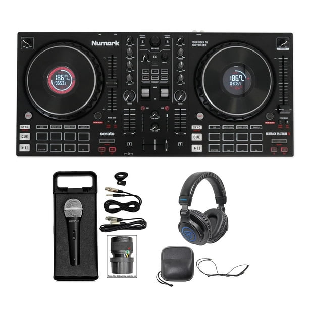 Numark Mixtrack Platinum FX 4-Deck Serato DJ Controller+Headphones ...