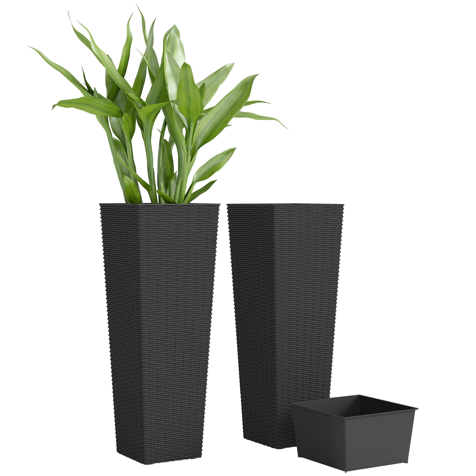 Click here for Outsunny 23.6 Inch Set Of 2 Tall Planters For Outd... prices