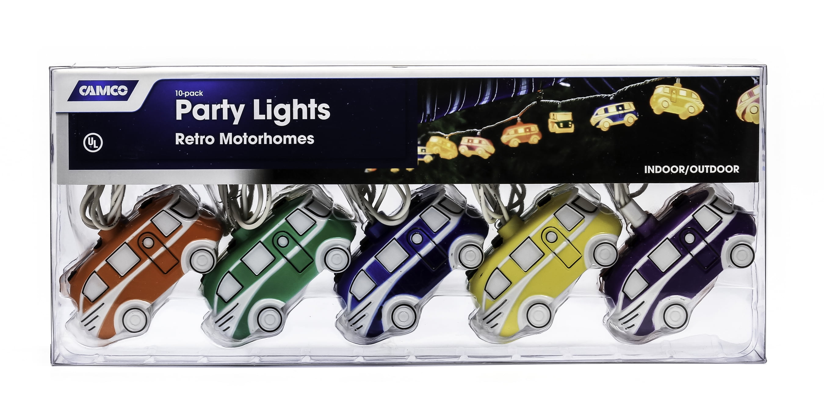 Camco Retro Class A RV Party Lights | 8-Foot Strand | Indoor or Outdoor ...