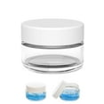 12 Empty Clear Round Jars Small Cosmetic Sample Size Travel Cream ...