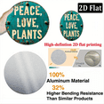 2D Flat, 1pc 8 Inch Round Aluminum Wall Sign - Rustic Peace, Love ...