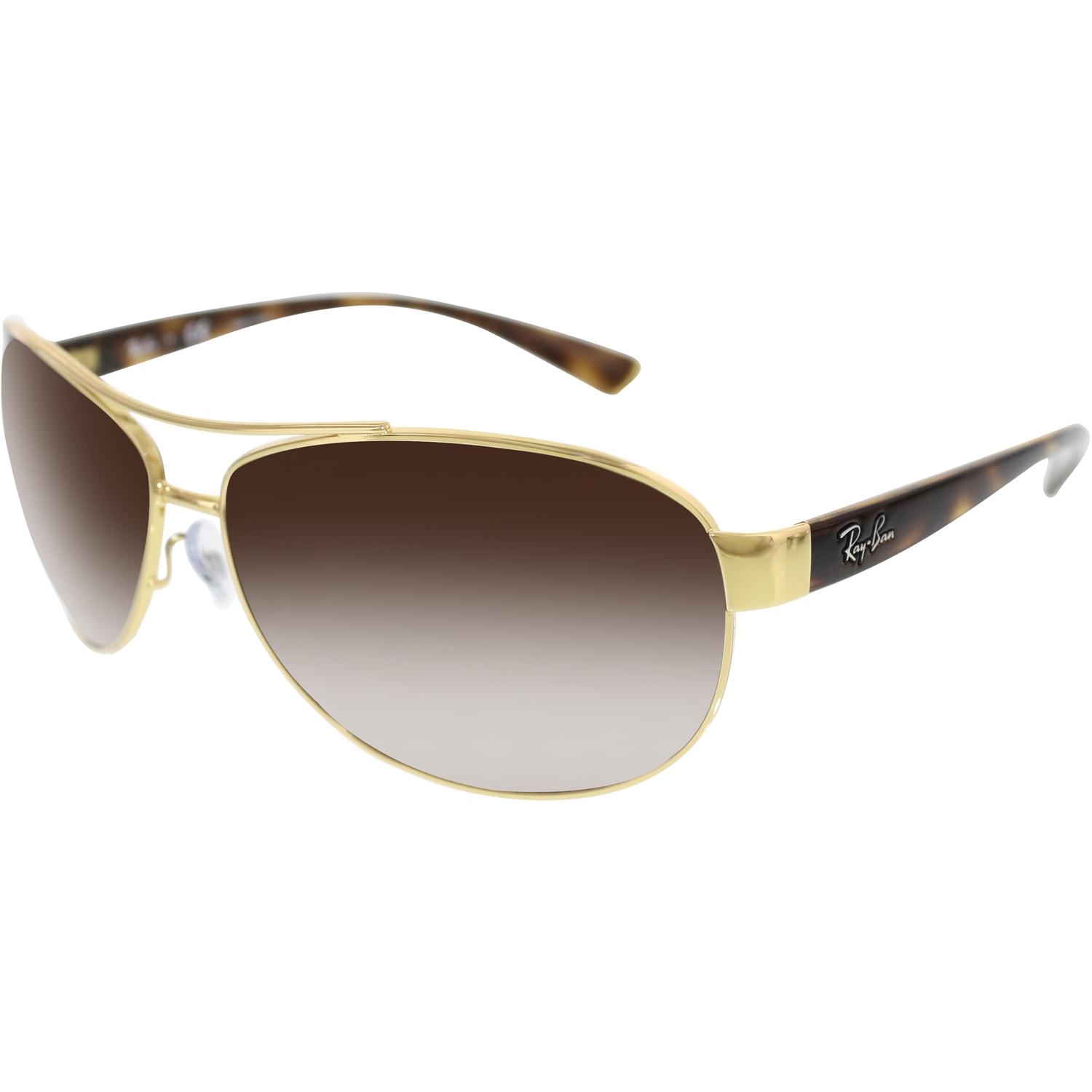 Ray-Ban Men's Gradient Aviator RB3386-001/13-63 Gold Aviator Sunglasses ...