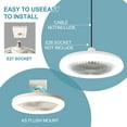 Inadays LED Bright Button Ceiling Fan with Lights and Remote Control ...