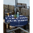 Blue Letter Outdoor Tablecloth with Umbrella Hole Round, Modern ...