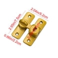 90 Degree Door Latch Alloy Rotate Door Lock 3x2x1.2 Inch Gold for Barn ...