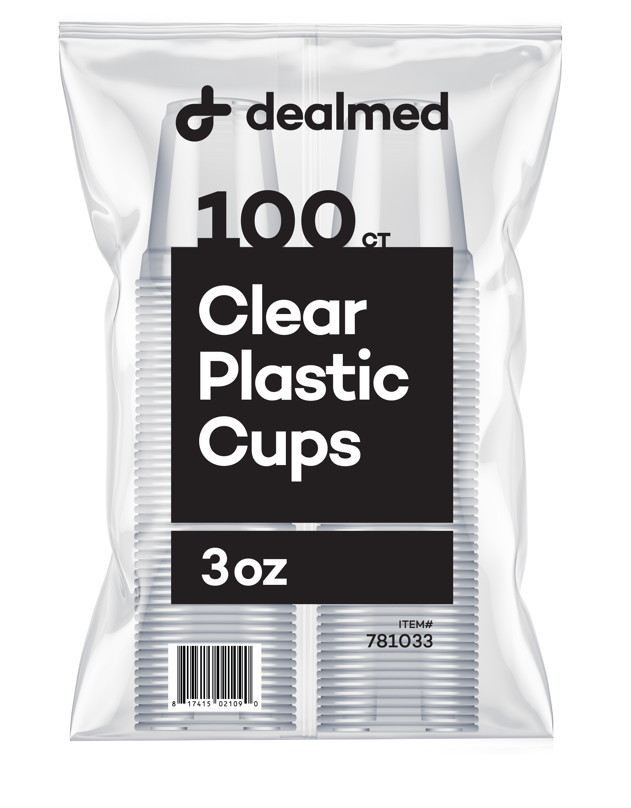 Dealmed Disposable Plastic Cups – 100% Recyclable Cups, Ideal for ...