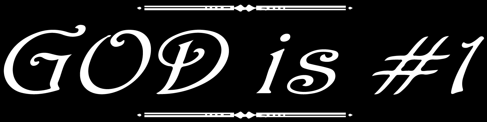 God is # 1 Vinyl Decal Sticker Quote - Small - White - Walmart.com