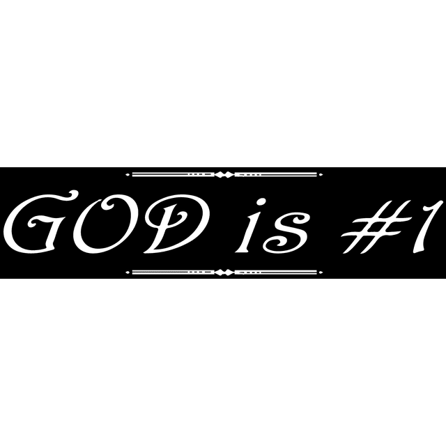 God is # 1 Vinyl Decal Sticker Quote - Small - Matte White - Walmart.com