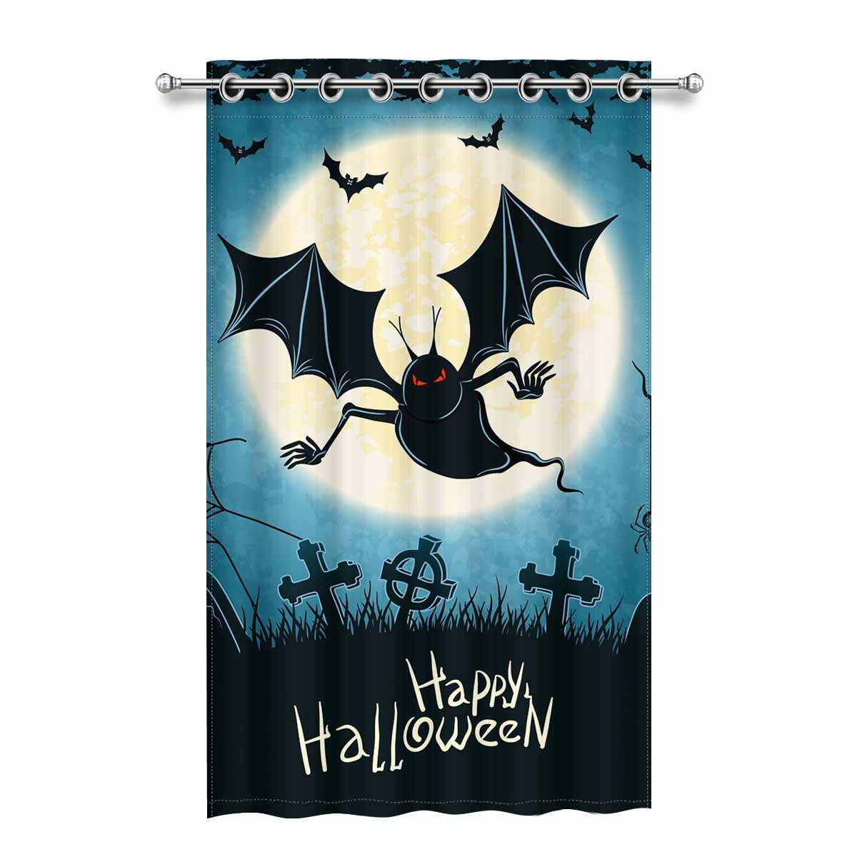 MKHERT Spooky Vampire on Cemetery Blue Grungy Halloween Background ...