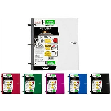 Five Star Flex 1 1/2" Hybrid NoteBinder, White (72516) - Durable ...