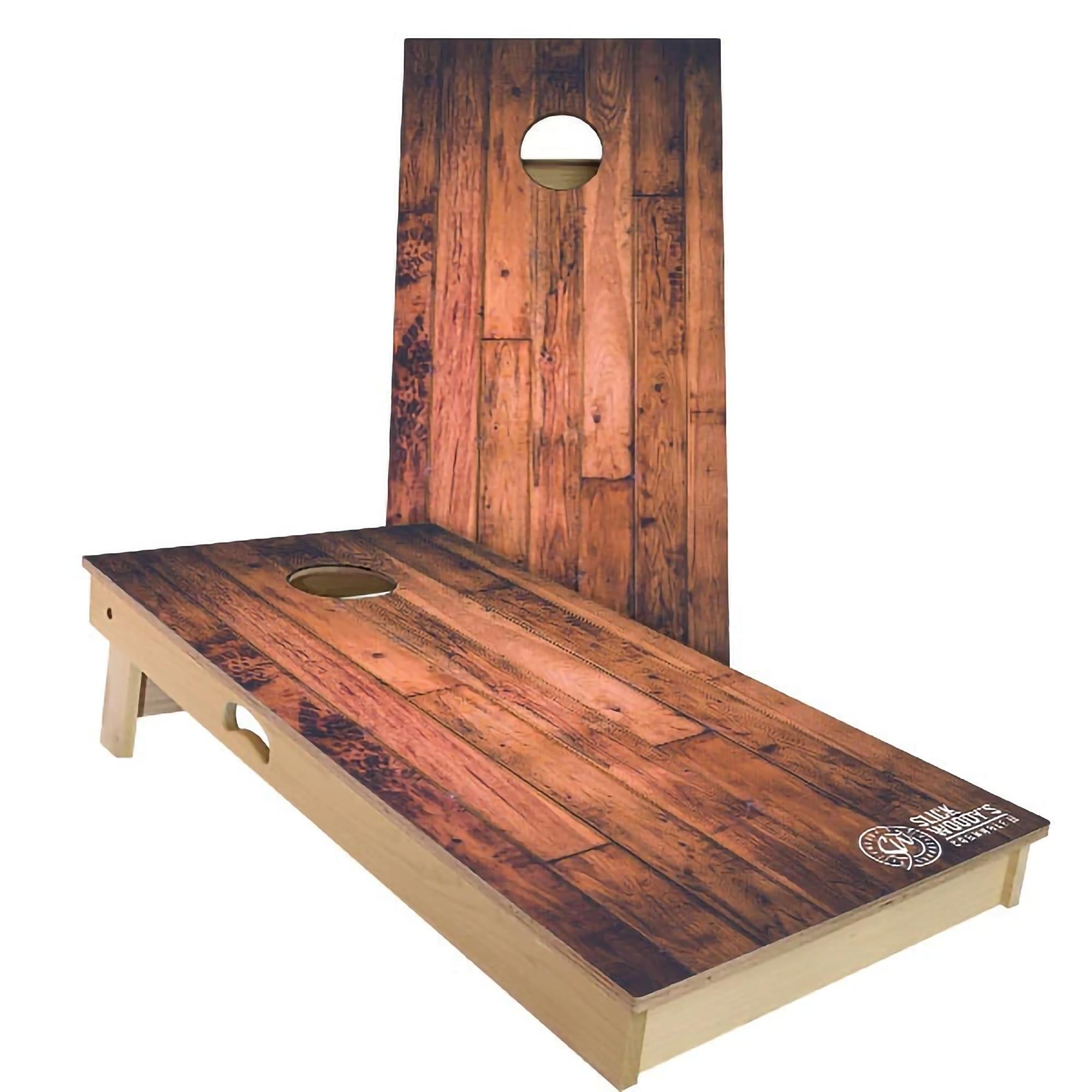 Skip's Garage Sami Jarrah Solid Wood Cornhole Board Set - Walmart.com