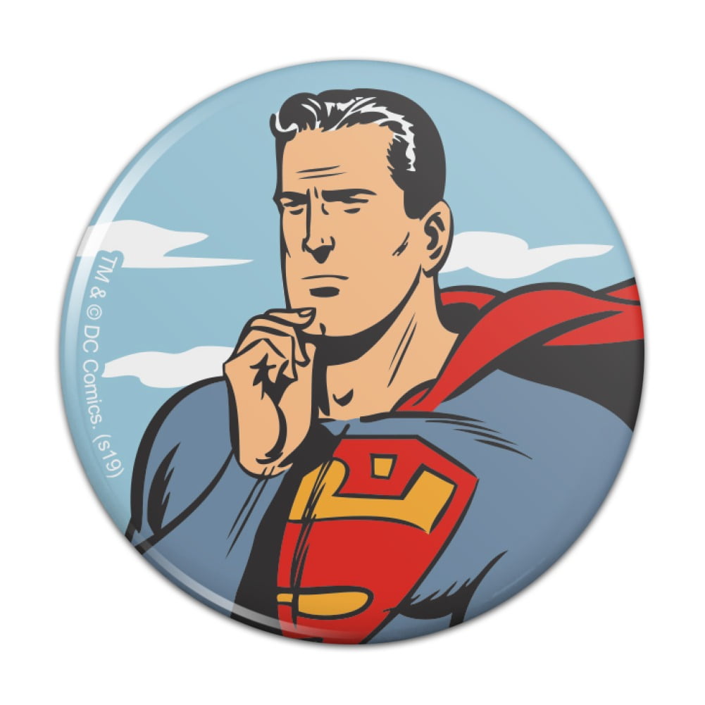 Superman Thinking Kitchen Refrigerator Locker Button Magnet - Walmart.com