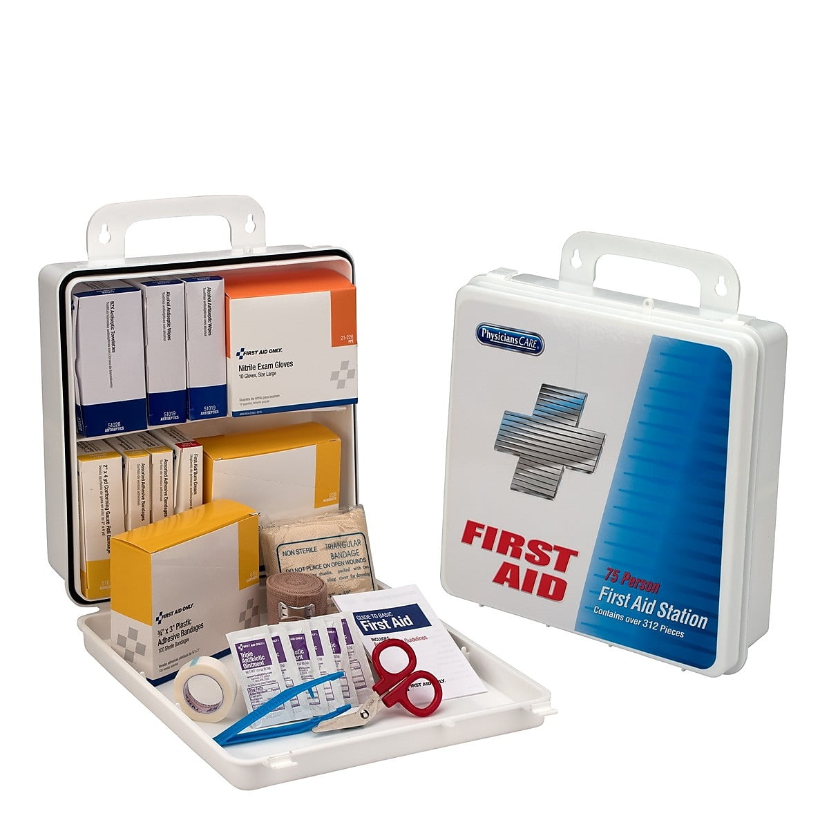PHYSICIANSCARE 312 pc. First Aid Kit for 75 60003/11000 - Walmart.com ...