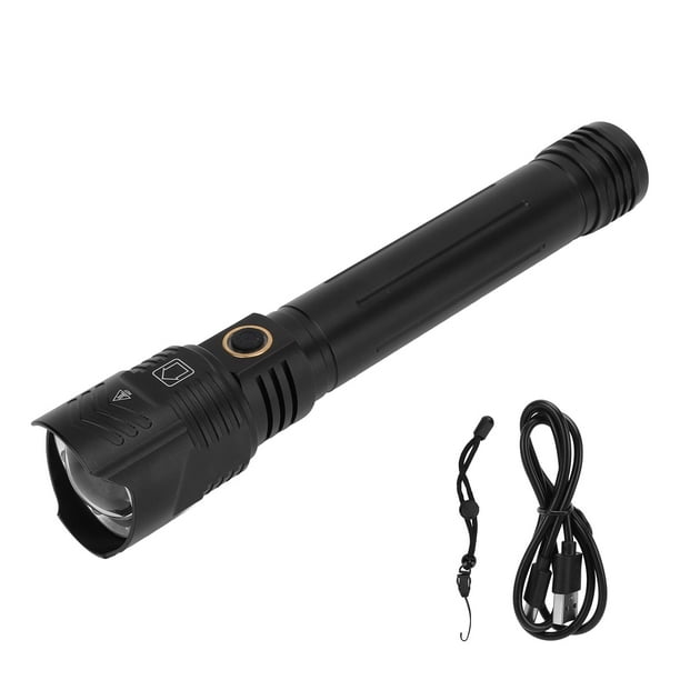 XHP70 Potente linterna LED Linterna telescópica con zoom Tipo C Linterna impermeable IPX4 ...