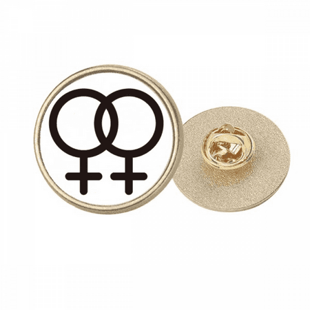 Gender Differentiation Identifying Women Equality Round Metal Golden ...
