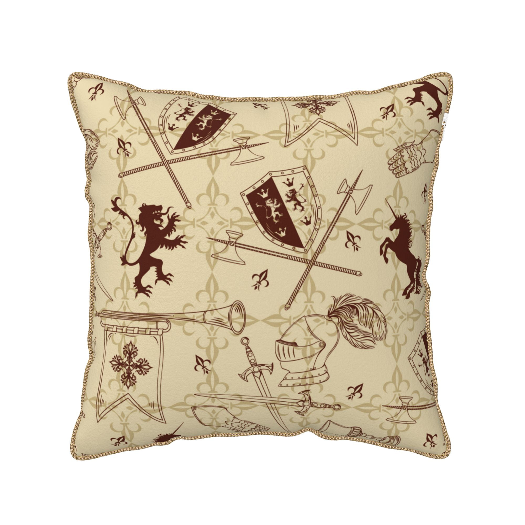 ZNDUO Medieval Knight Shield Throw Pillows, Throw Pillows for Couch ...