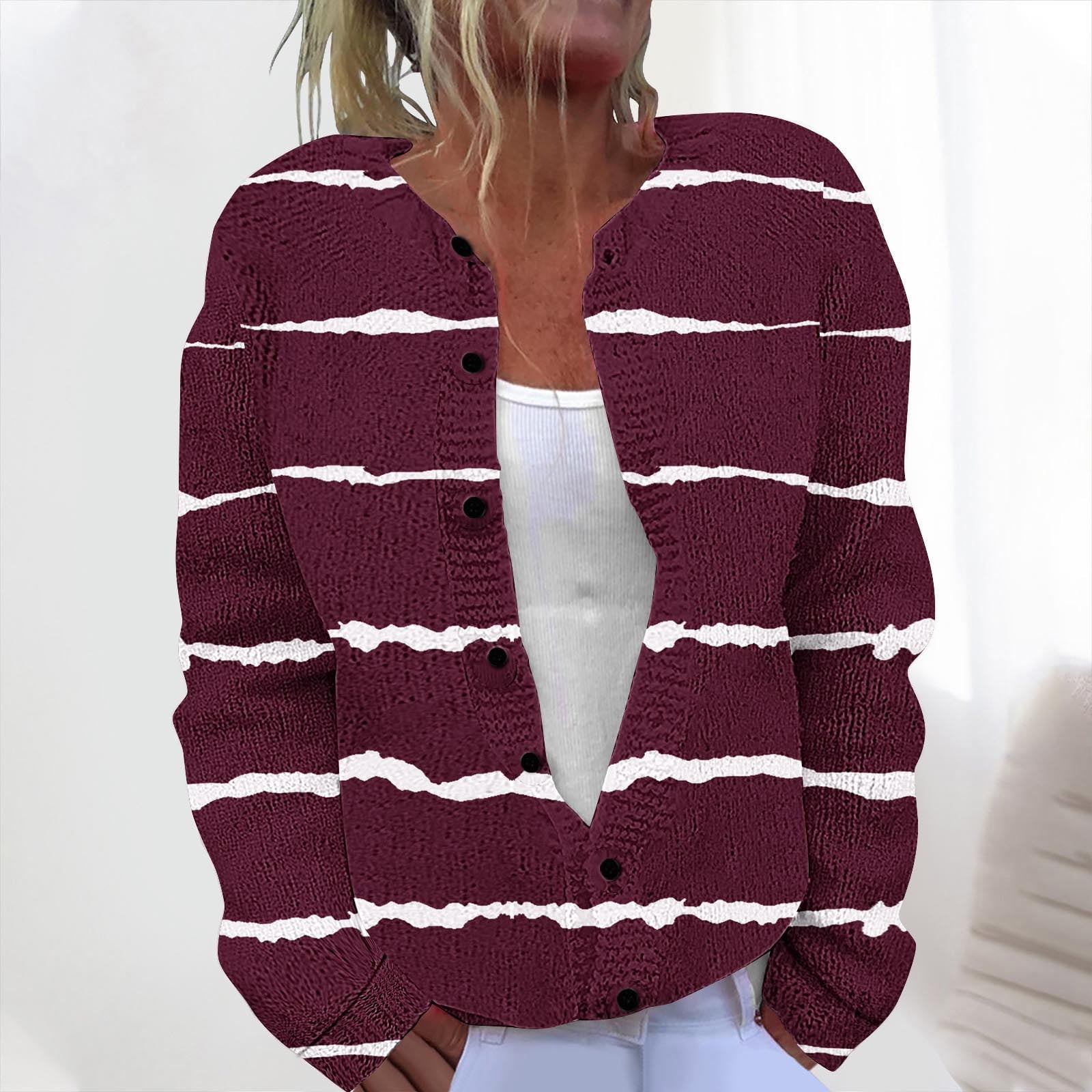 Click here for Amzcrzy Cardigans For Women Ladies Casual Printed... prices