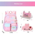Rainbow Backpack, Cute Backpack With Pen Bag,Pink Aesthetic Starry ...