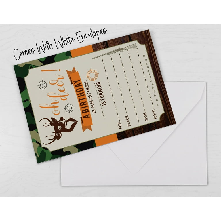 Boys Camo Birthday Invitaions