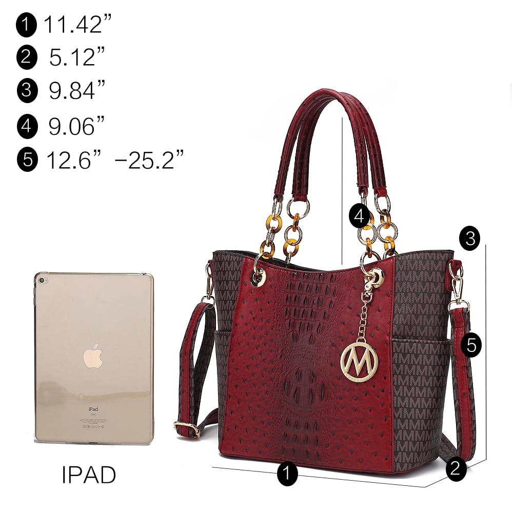 Buy MKF Collection Miriam Signature Tote by Mia K. - Burgundy Online at ...