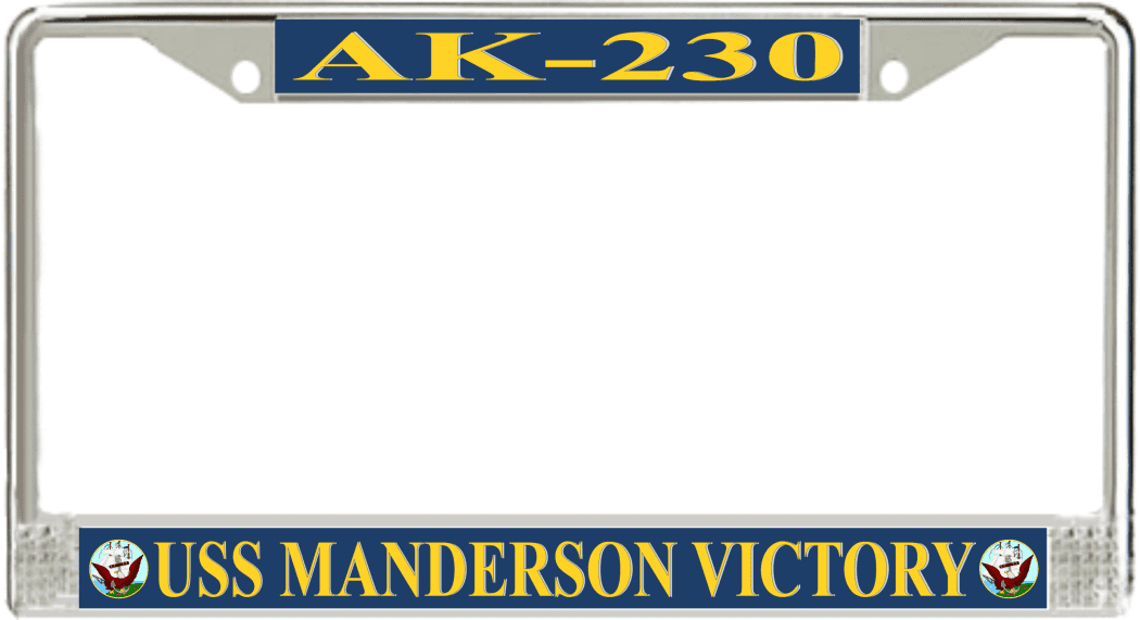 USS Manderson Victory AK-230 License Plate Frame - Walmart.com