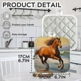 Bahomeck Pot Holder 4Pcs,Oil Painting Of Brown Horse Running On The ...